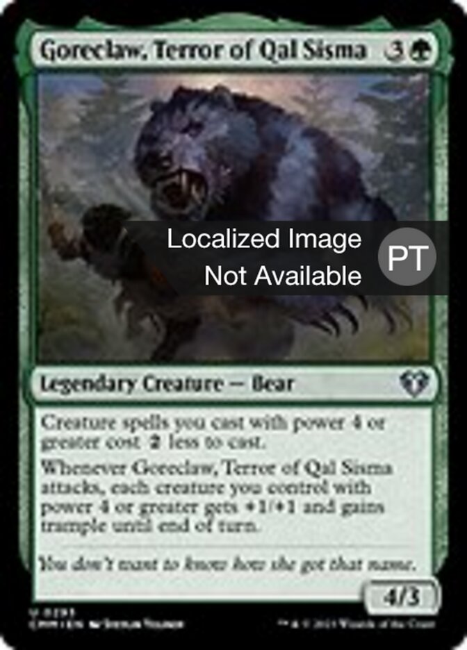 Goreclaw, Terror of Qal Sisma · Commander Masters (CMM) #293 · Scryfall ...