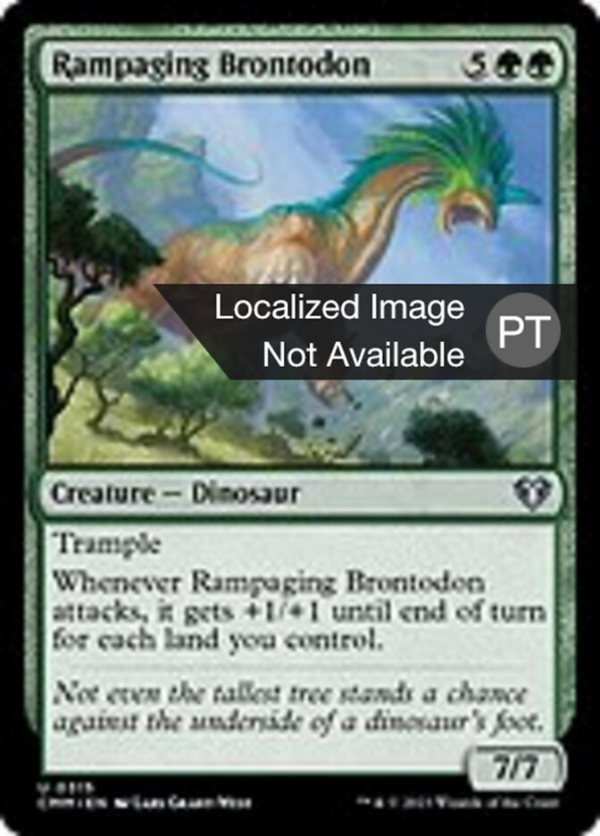 Rampaging Brontodon · Commander Masters (CMM) #315 · Scryfall Magic ...