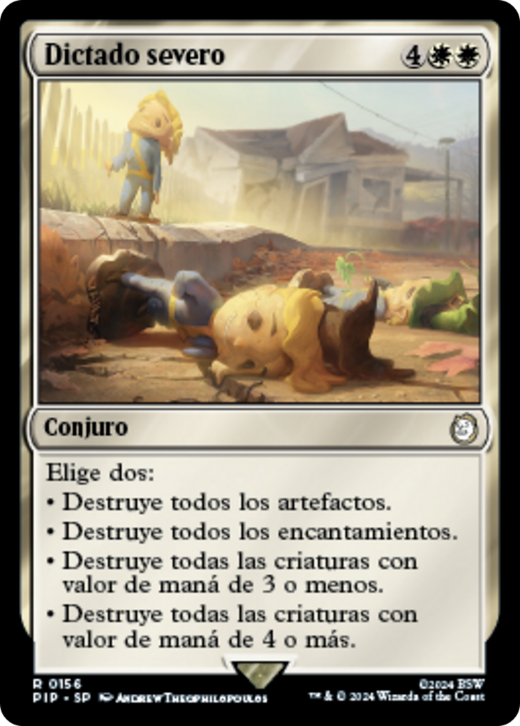 Dictado severo (Austere Command) · Fallout (PIP) #156 · Scryfall Magic ...